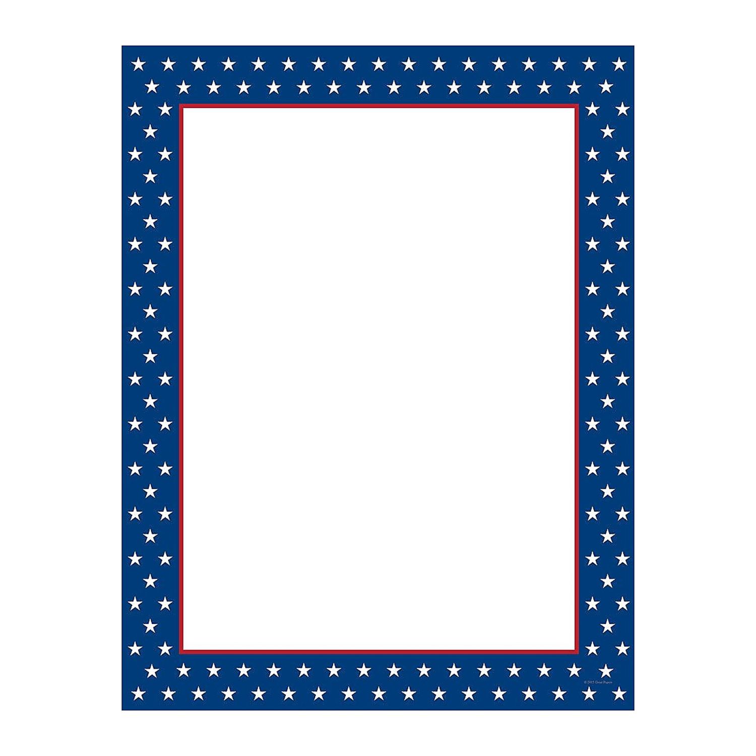 Great Papers! American Stars Letterhead 8.5" x 11" 80 count (2013035 ...