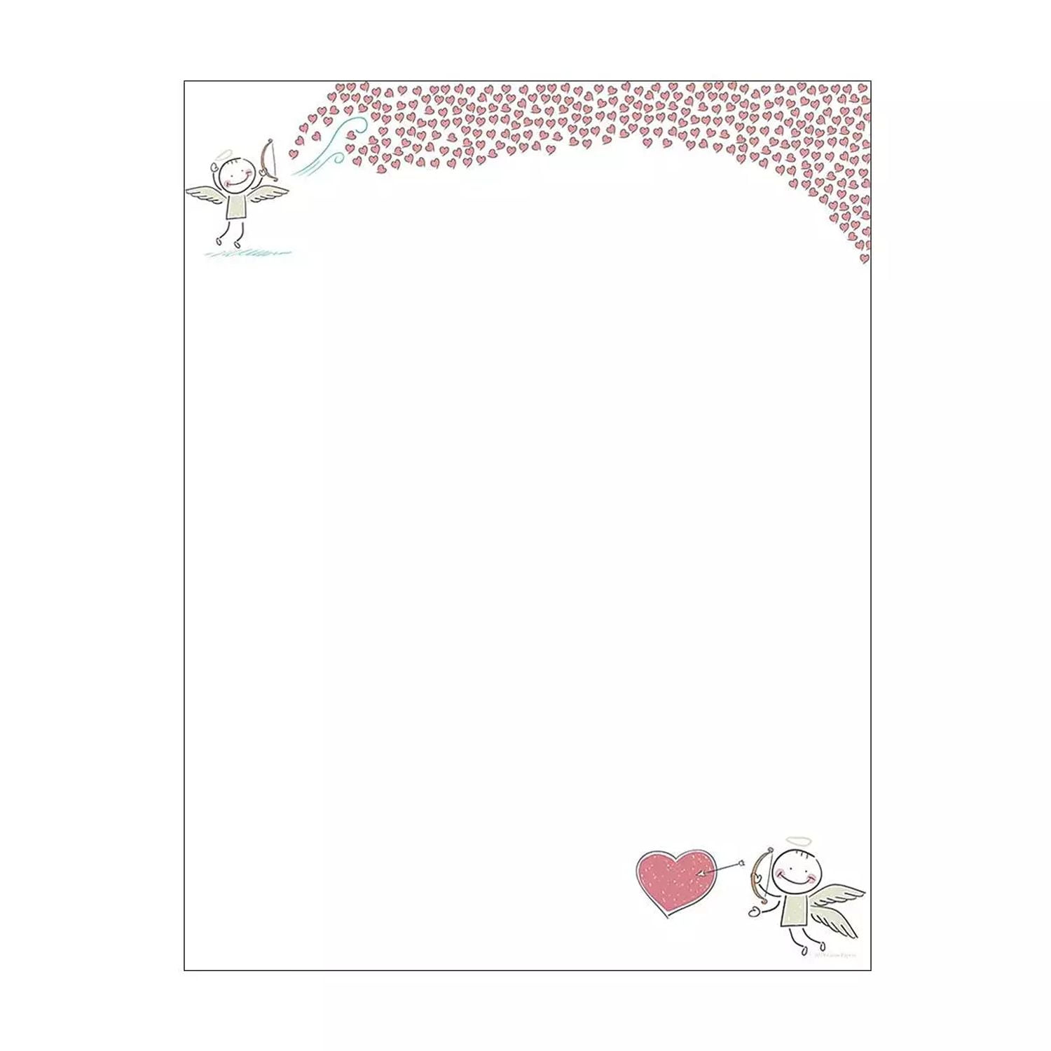 Great Papers! Bow And Arrow Valentine Letterhead Multicolor 80/Pack ...