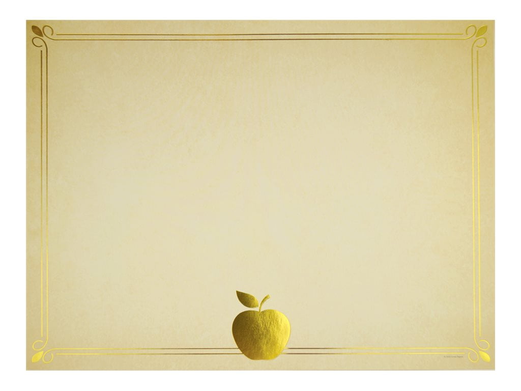 Great Papers! Bright Apple Certificates, Yellow/Gold, 15/Pack (2020003 ...