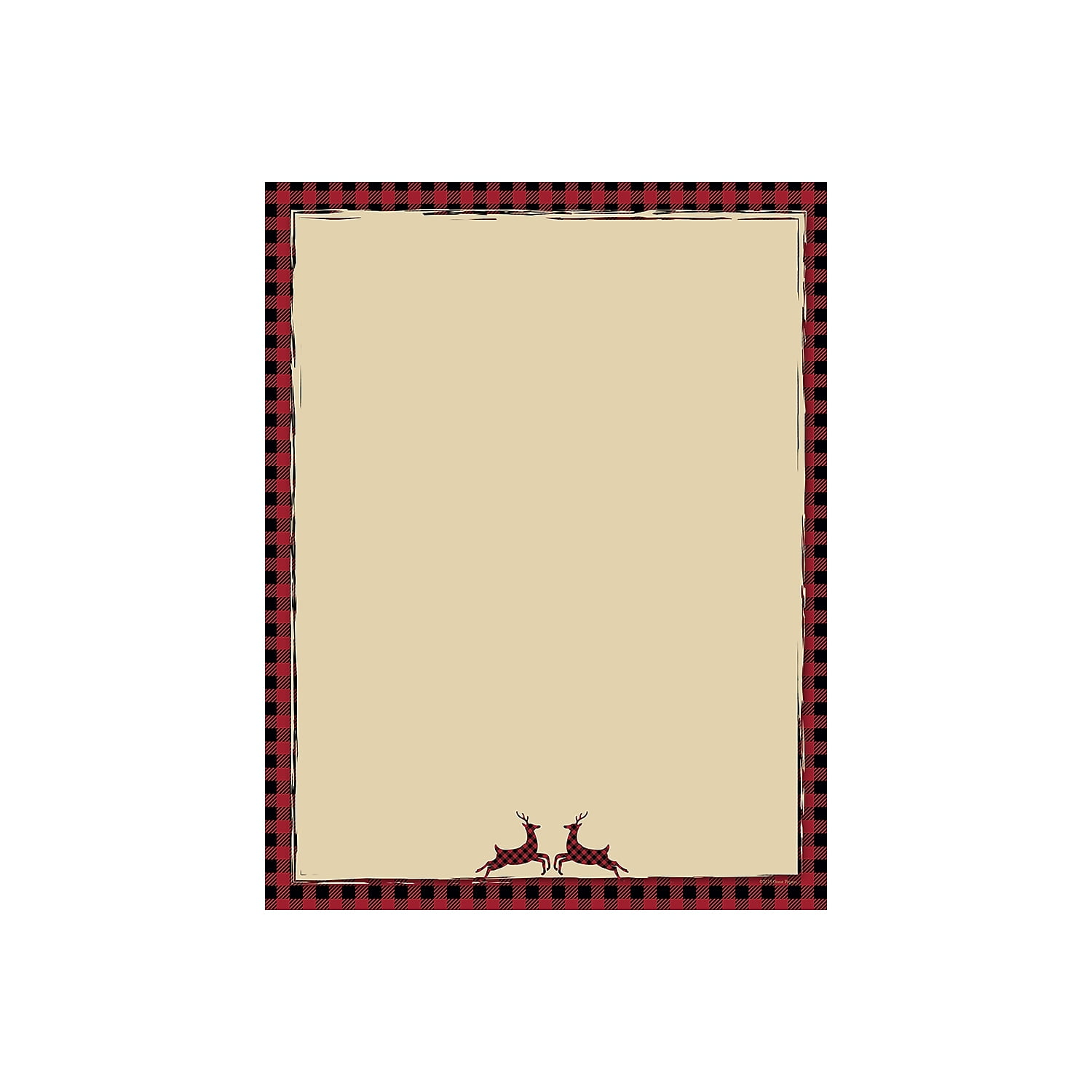 Great Papers!, Buffalo Red Reindeer Holiday Letterhead, 8.5 x 11, 80 ...