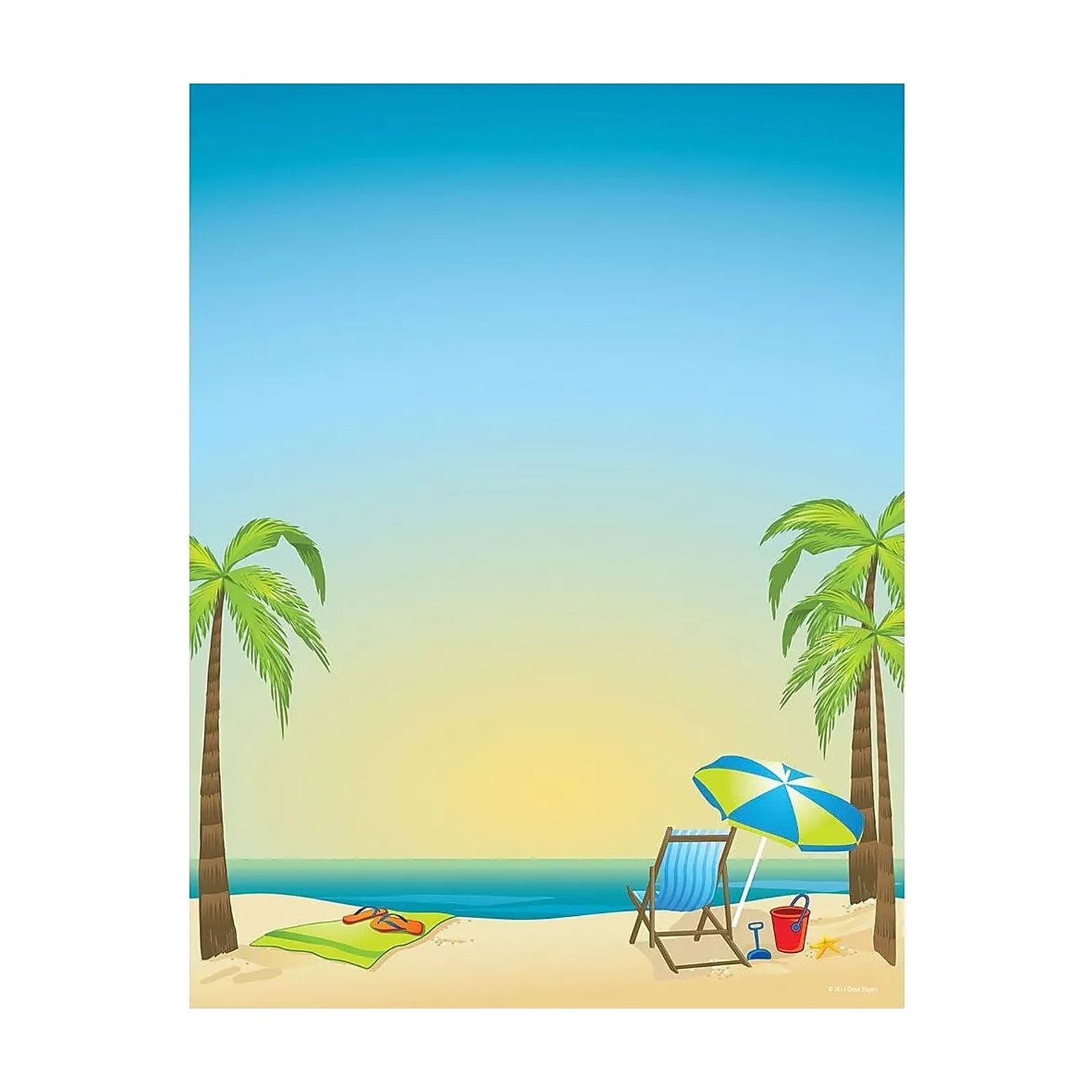 Great Papers! By The Beach Letterhead Multicolor 80/Pack (2013175 ...