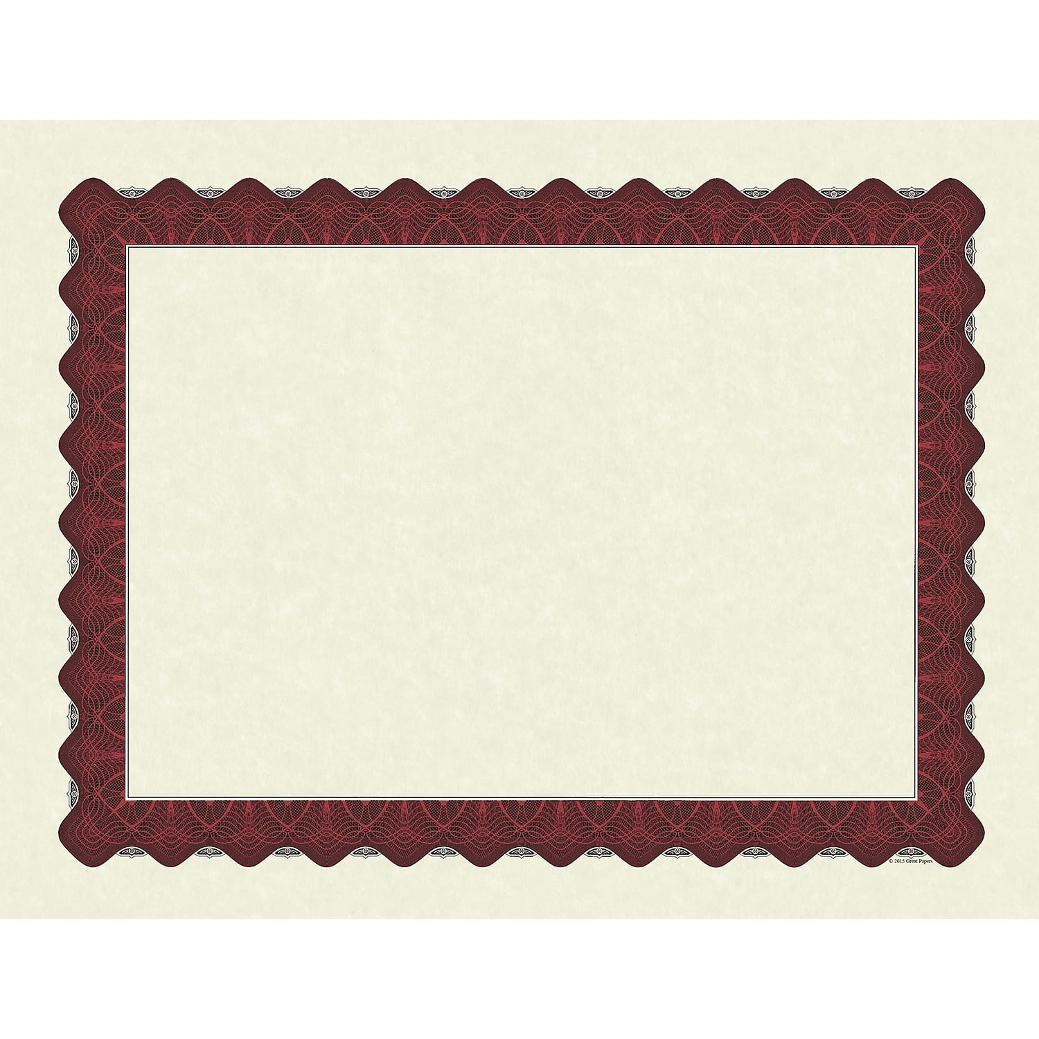 Great Papers Certificates 8.5" x 11" Beige and Mattec Red 25/Pack ...