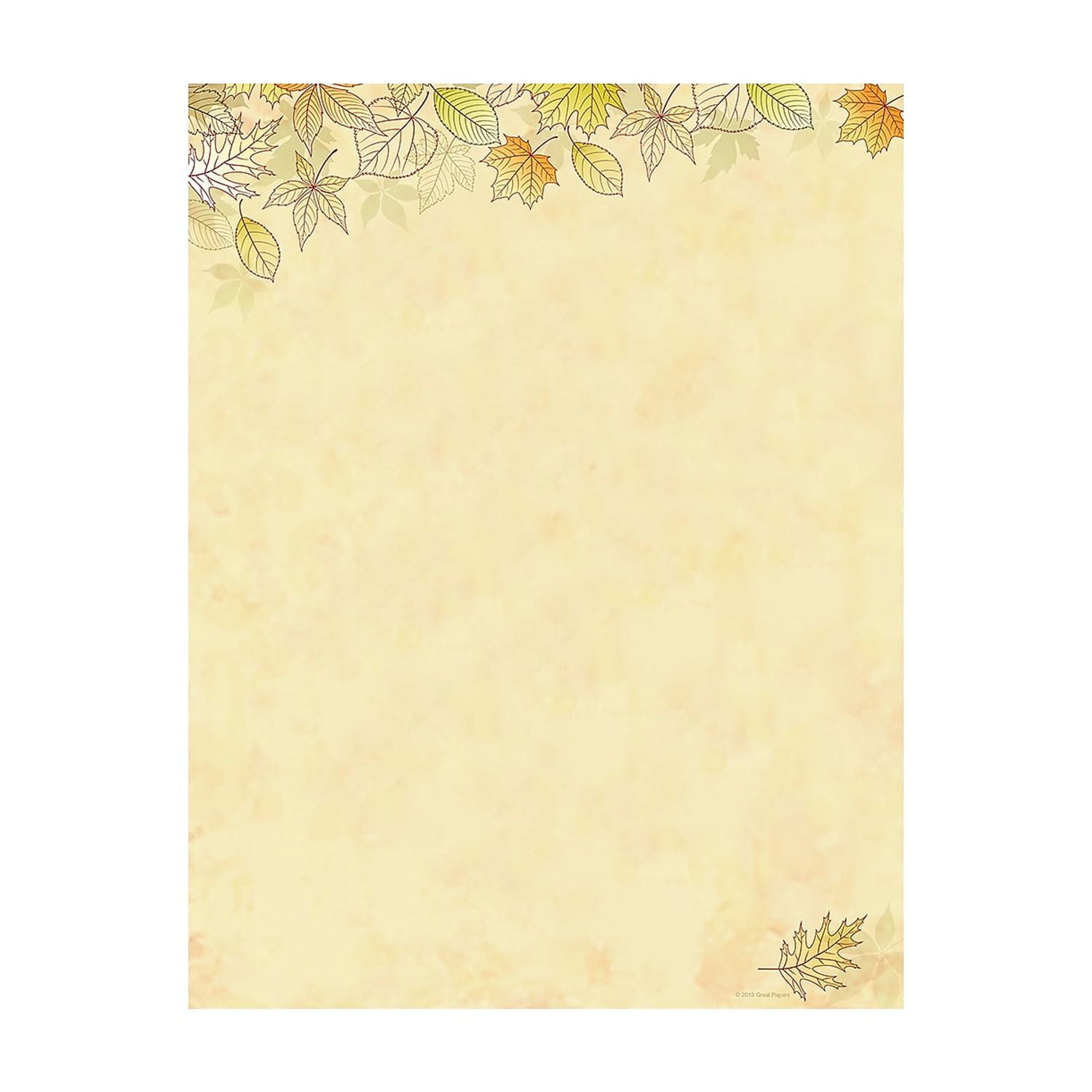 Great Papers Crispy Fall Leaves - Letter A Size (8.5 in x 11 in) 60 lbs ...