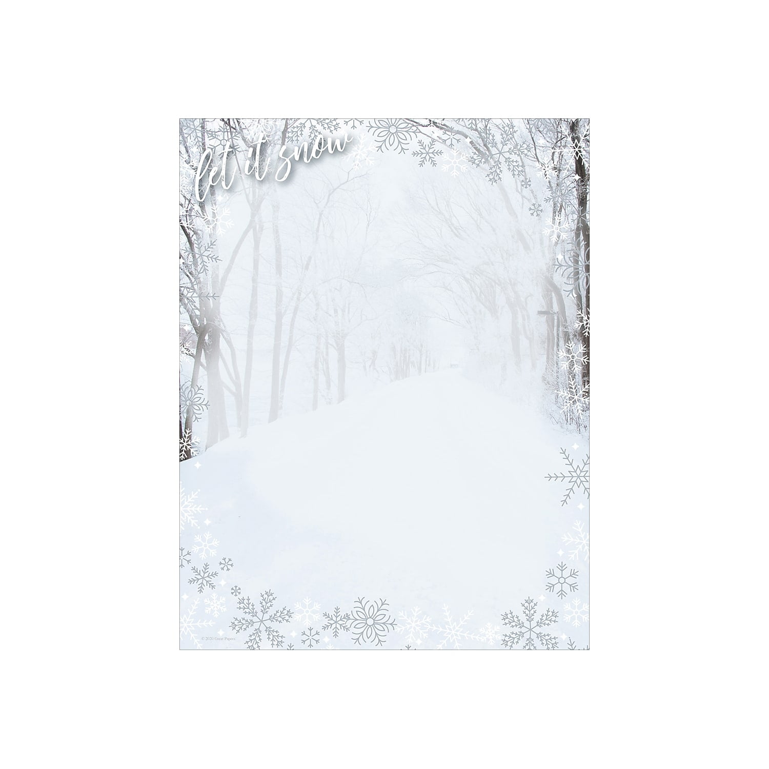 Great Papers! First Snowfall Holiday Letterhead Multicolor 80/Pack ...