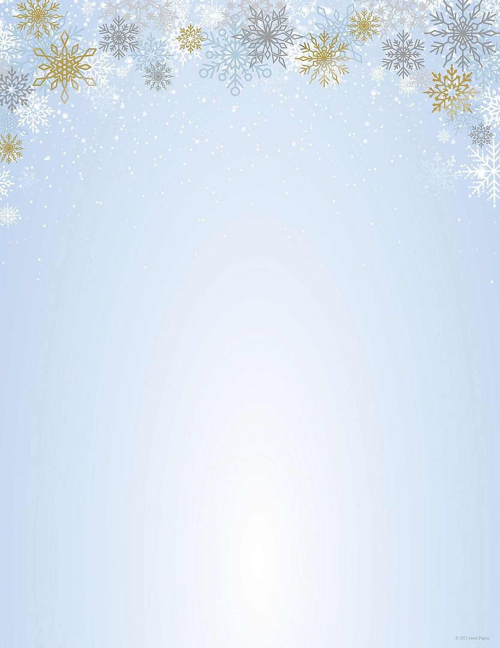 Great Papers! Foil Snowy Day Letterhead, for Invitations, Announcements and Personal Messages ...