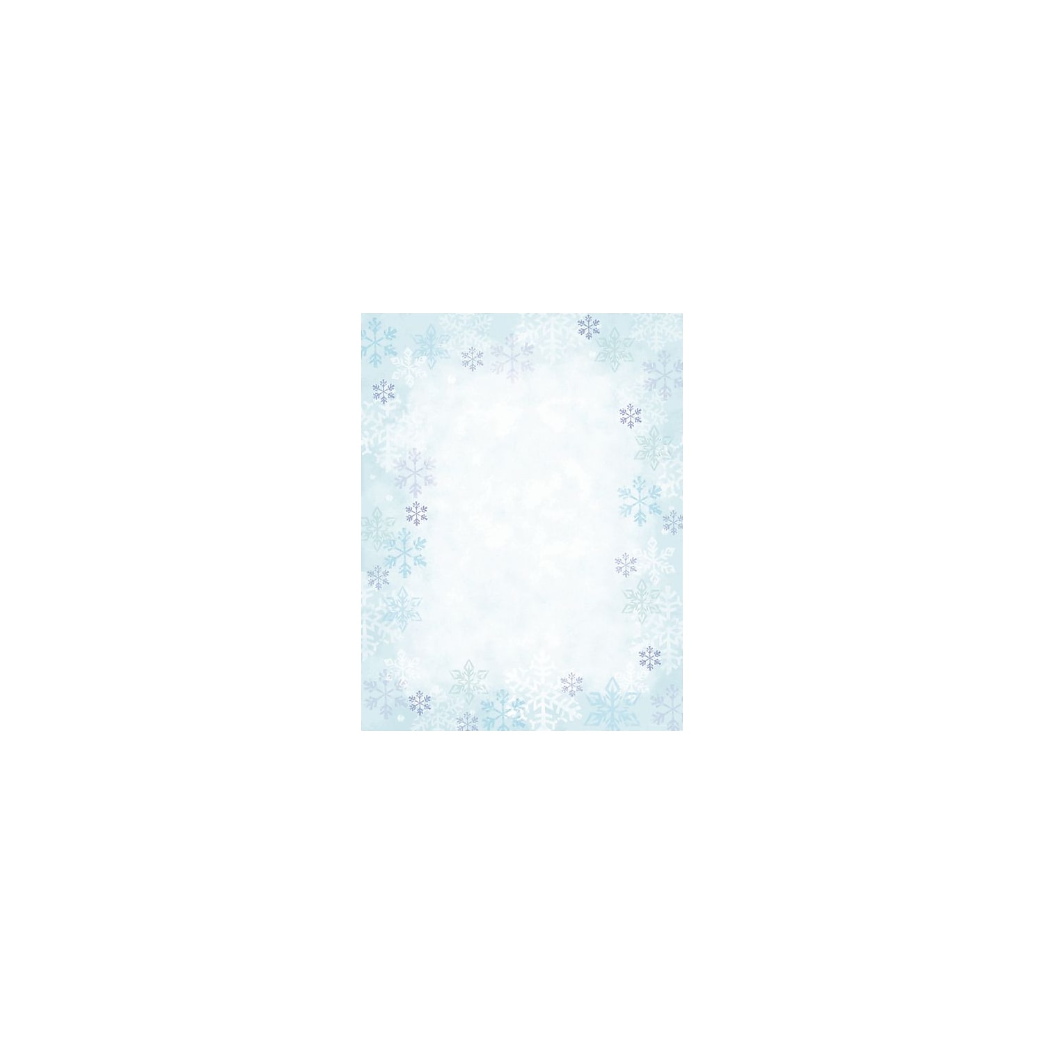 Great Papers Holiday Stationery Blue Flakes 80/Count 2011616 - Walmart.com