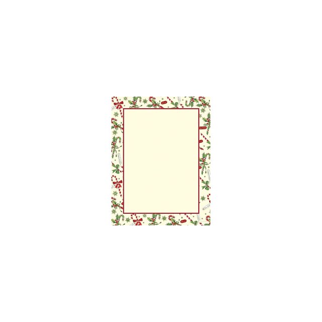 Great Papers Holiday Stationery Candy Cane & Holly 80/Count 2011350 ...