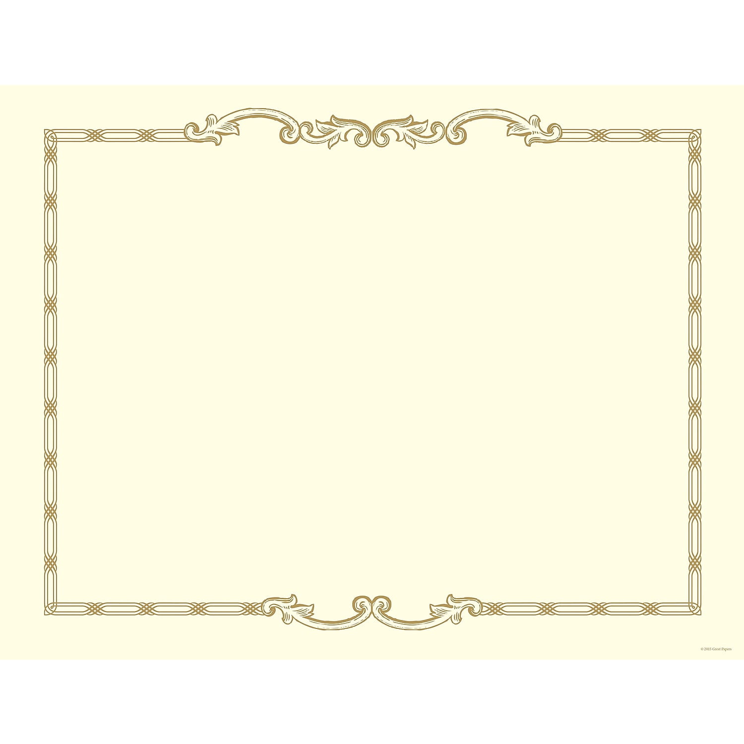 Great Papers! Linked Cast Iron Gold Foil Certificate, 8.5" x 11", 12 ...