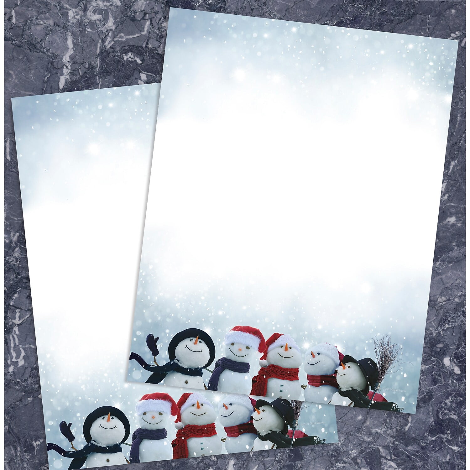 Great Papers Magical Snowmen Christmas Letterhead Multicolor 50/Pack ...
