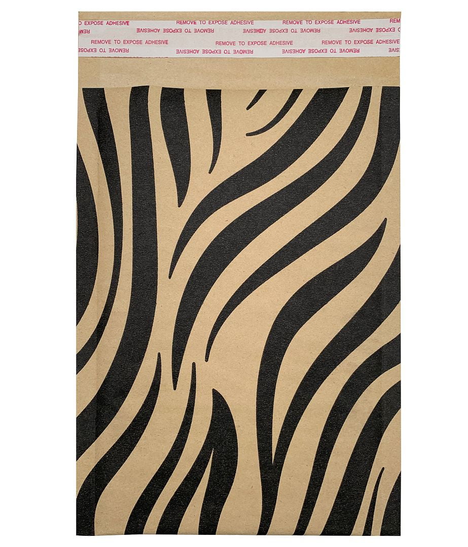 Great Papers! Mailer Padded Bubble, Kraft Zebra, 6" x 9", Self-Seal, 25 ...