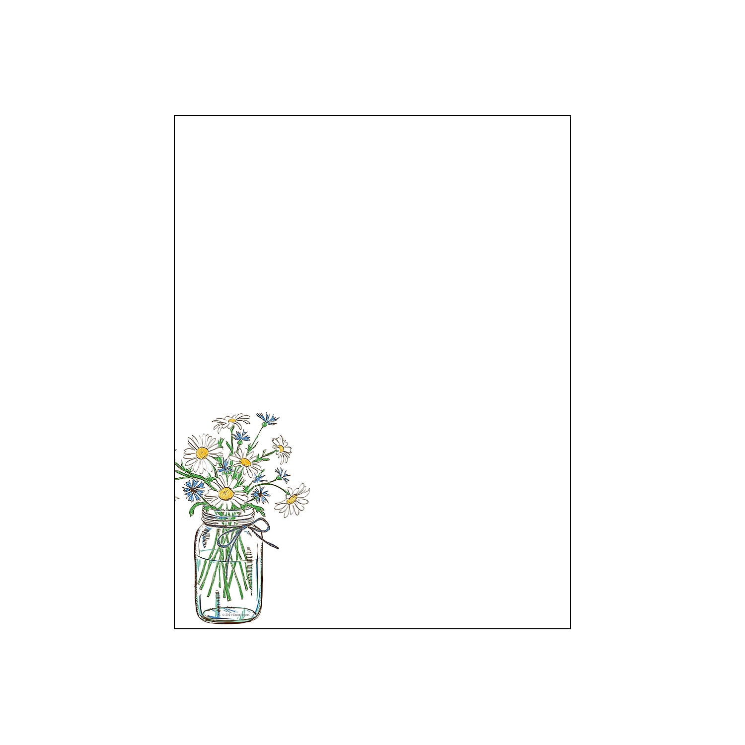 Great Papers! Mason Jar Daisies Everyday Letterhead White 80/Pack ...