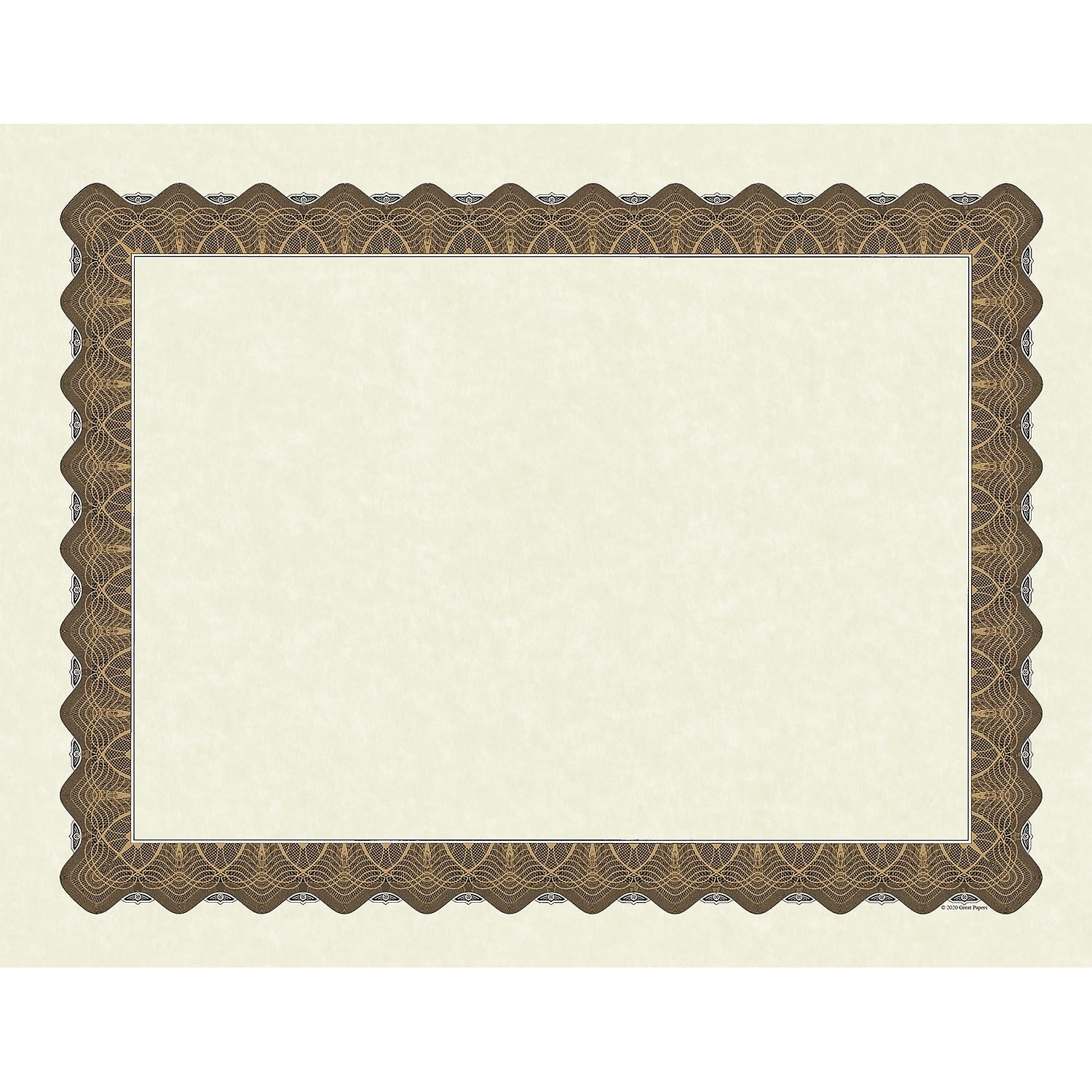 Great Papers! Metallic Border Printed Parchment Certificates, 8 1/2" x ...