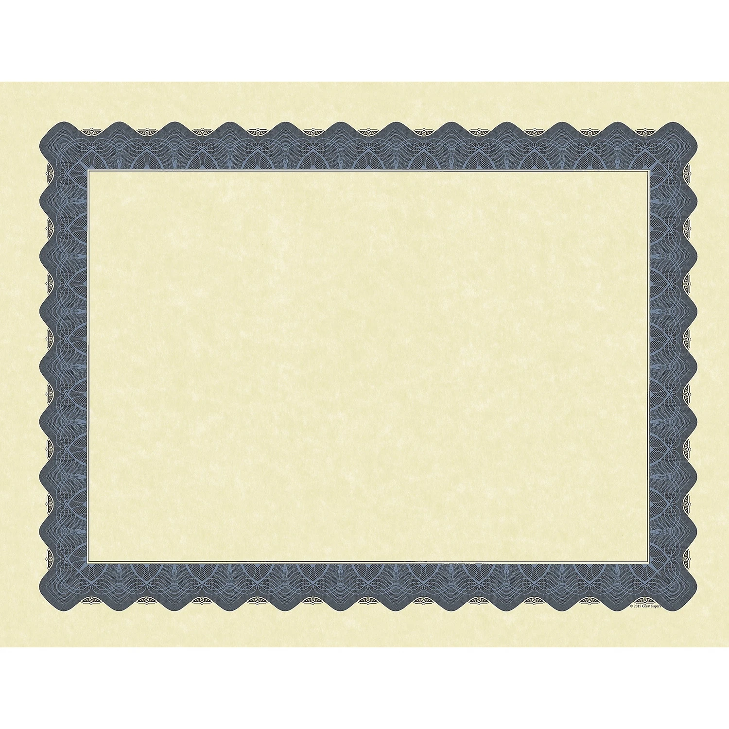 Great Papers Metallic Certificates Beige/Blue 100/Pack (934400) 460163 ...