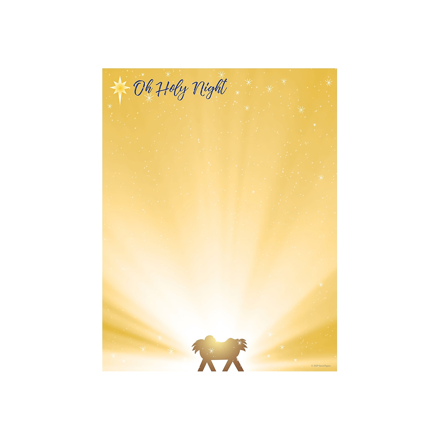 Great Papers! Oh Holy Night Holiday Letterhead Multicolor 80/Pack ...