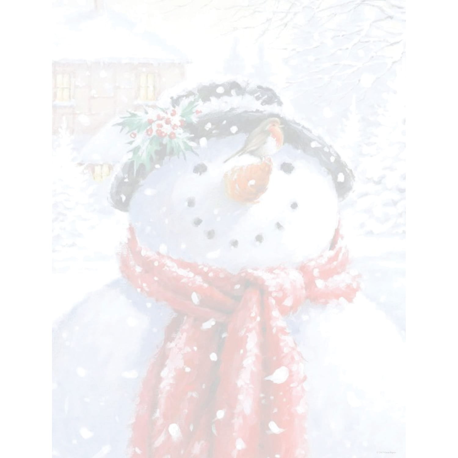 Great Papers! Snowman Face Letterhead, 80 Ct - Walmart.com