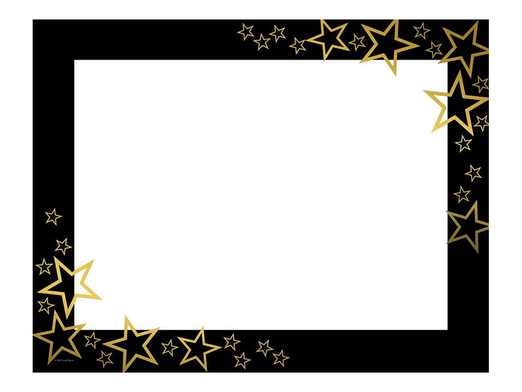Great Papers Star Search Certificates 8.5" x 11" White/Black/Gold 15 ...