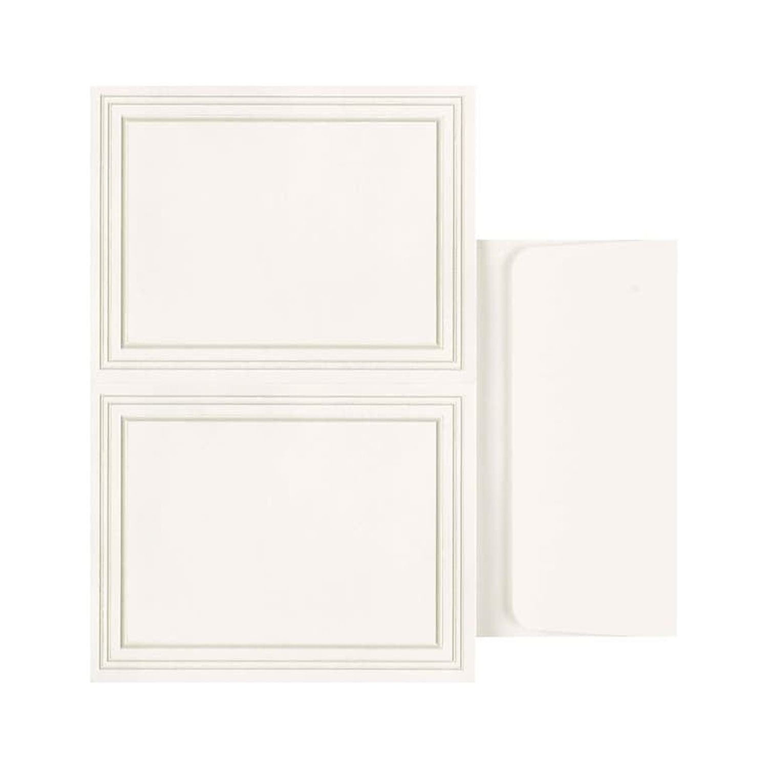 Great Papers Triple Pearl Embossed Border Ivory 2-up Postcards with ...