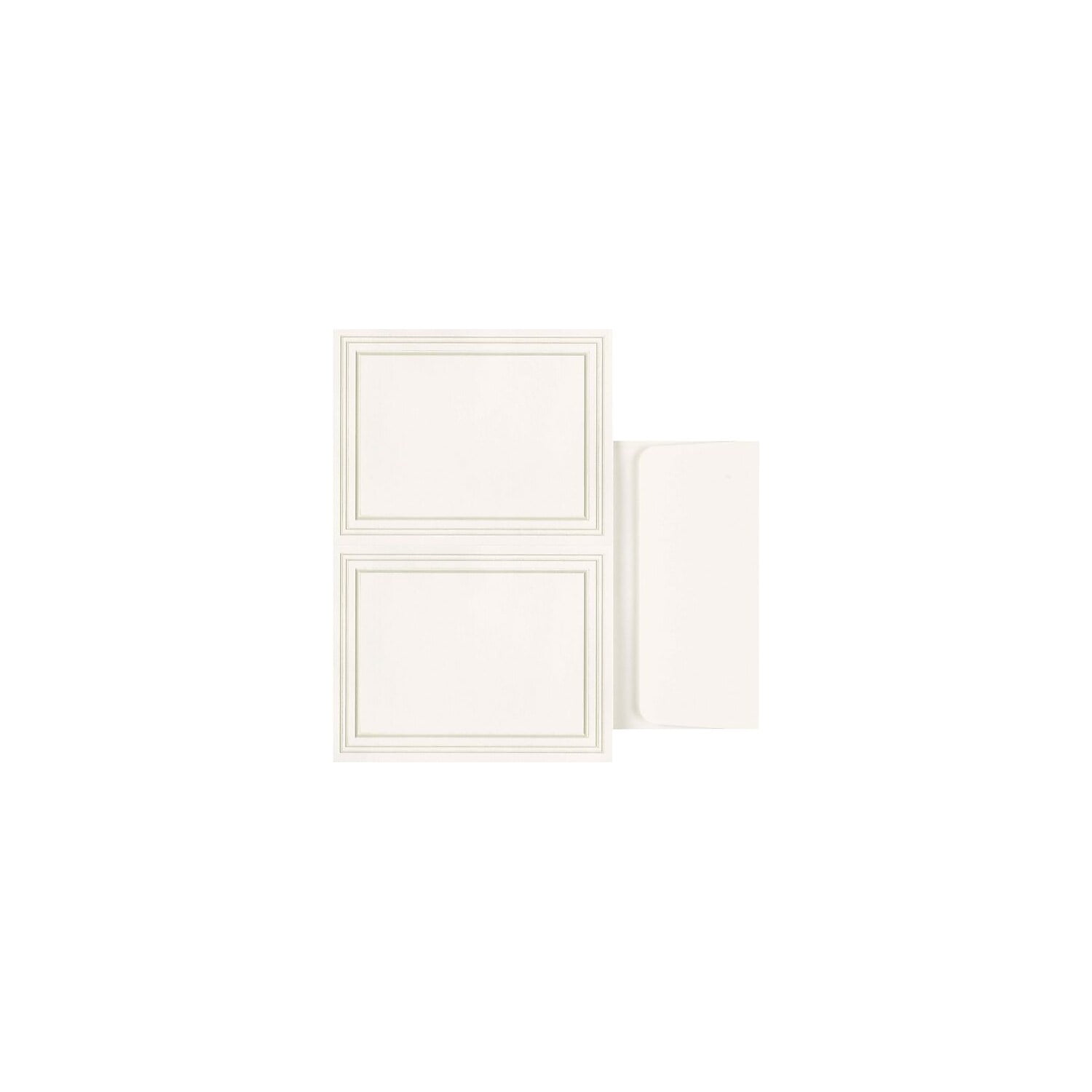 Great Papers Triple Pearl Embossed Border Ivory 2-up Postcards with ...