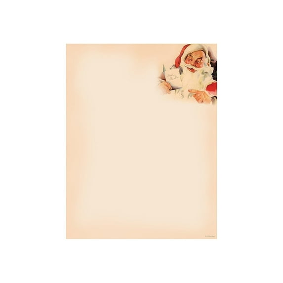 Great Papers! Vintage Santa Holiday Letterhead Beige 80/Pack (2019111 ...
