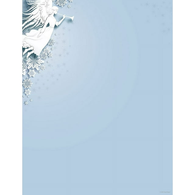 Great Papers! Winter Snow Angel Letterhead, for Invitations ...