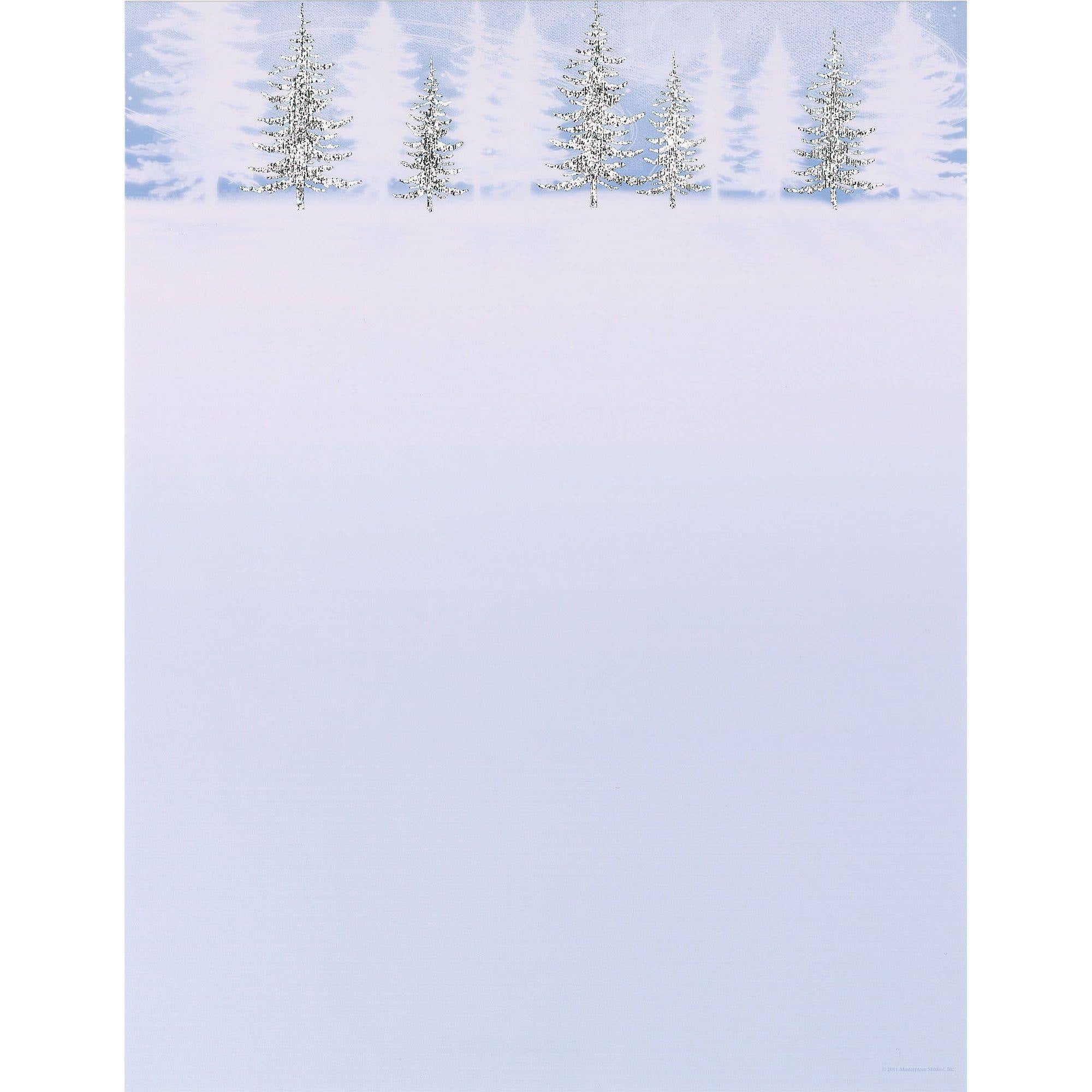 Great Papers! Winter Treeline Foil Letterhead, 40 count - Walmart.com