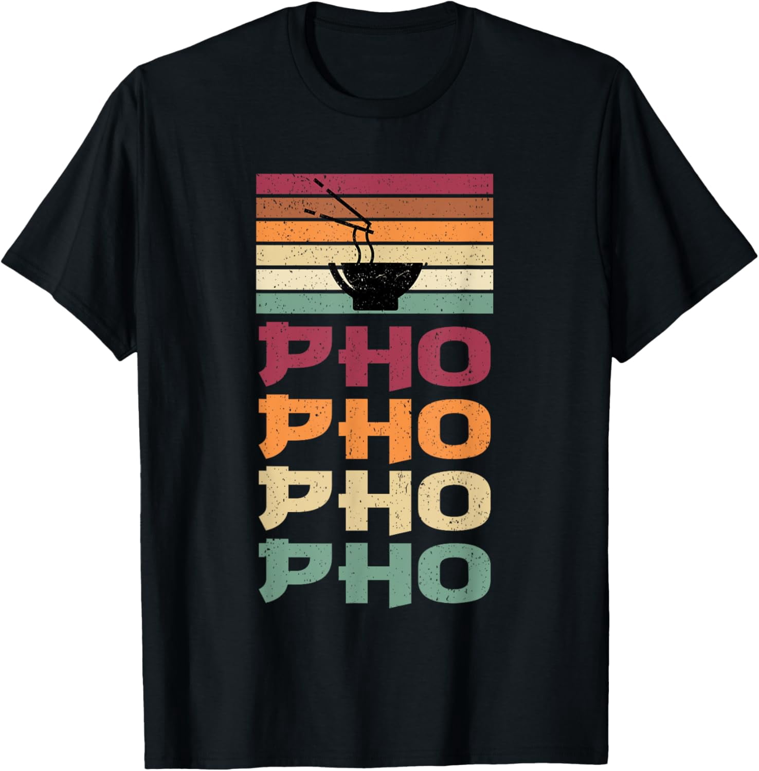 Great Pho Retro Design Food Lover Pho Soup T-Shirt Casual Short Sleeve ...