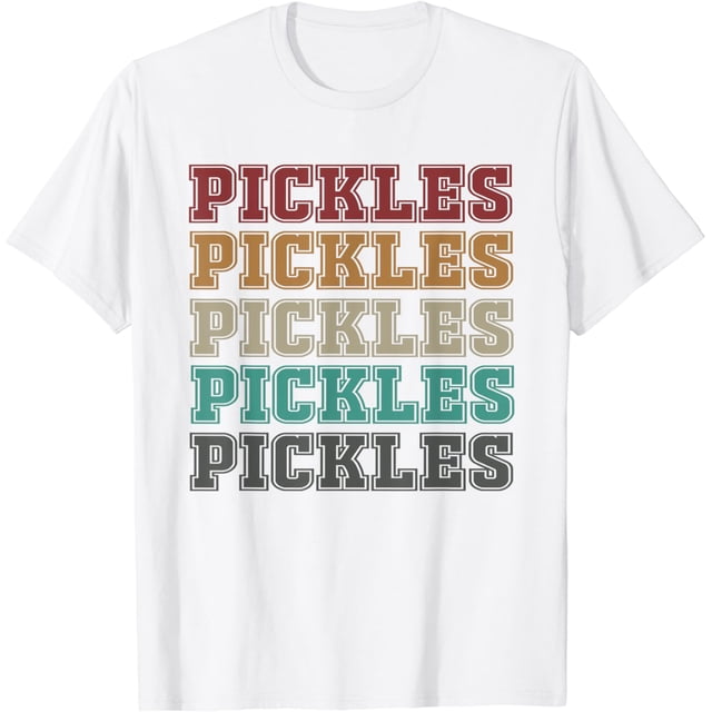 Great Pickles Lettering Design Vegetable Snacks Pickle T-Shirt ...