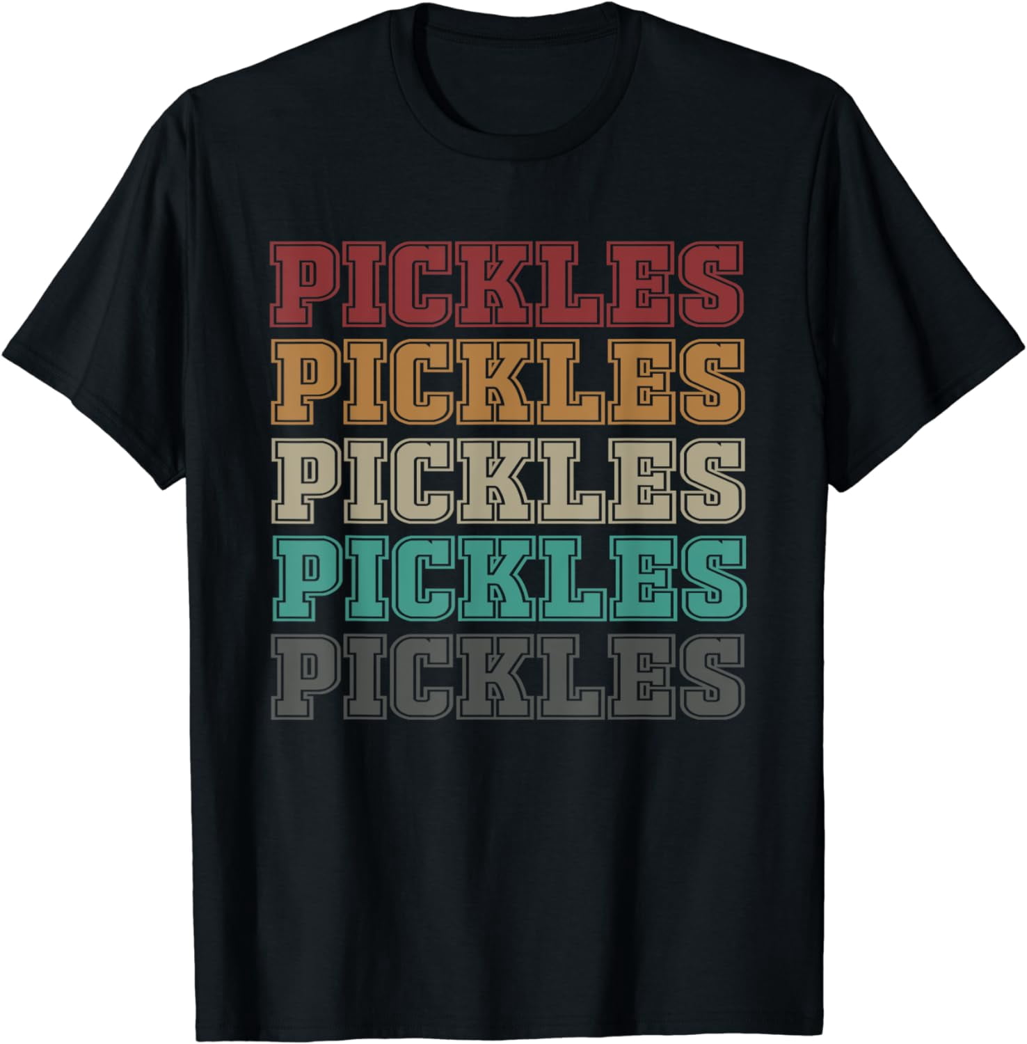 Great Pickles Lettering Design Vegetable Snacks Pickle T-Shirt ...