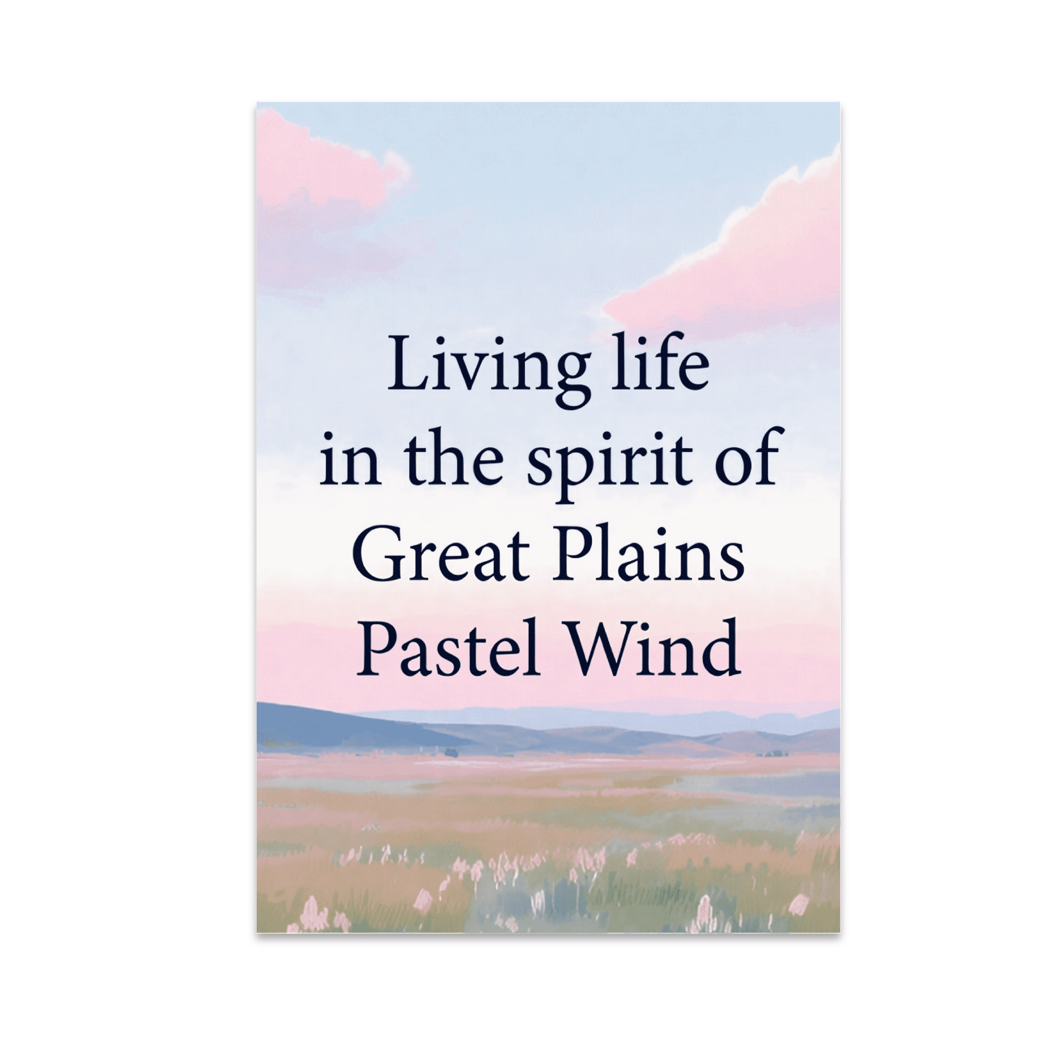 Great Plains Pastel Wind Landscape Art - Home Decor Enthusiast - 13x19 ...