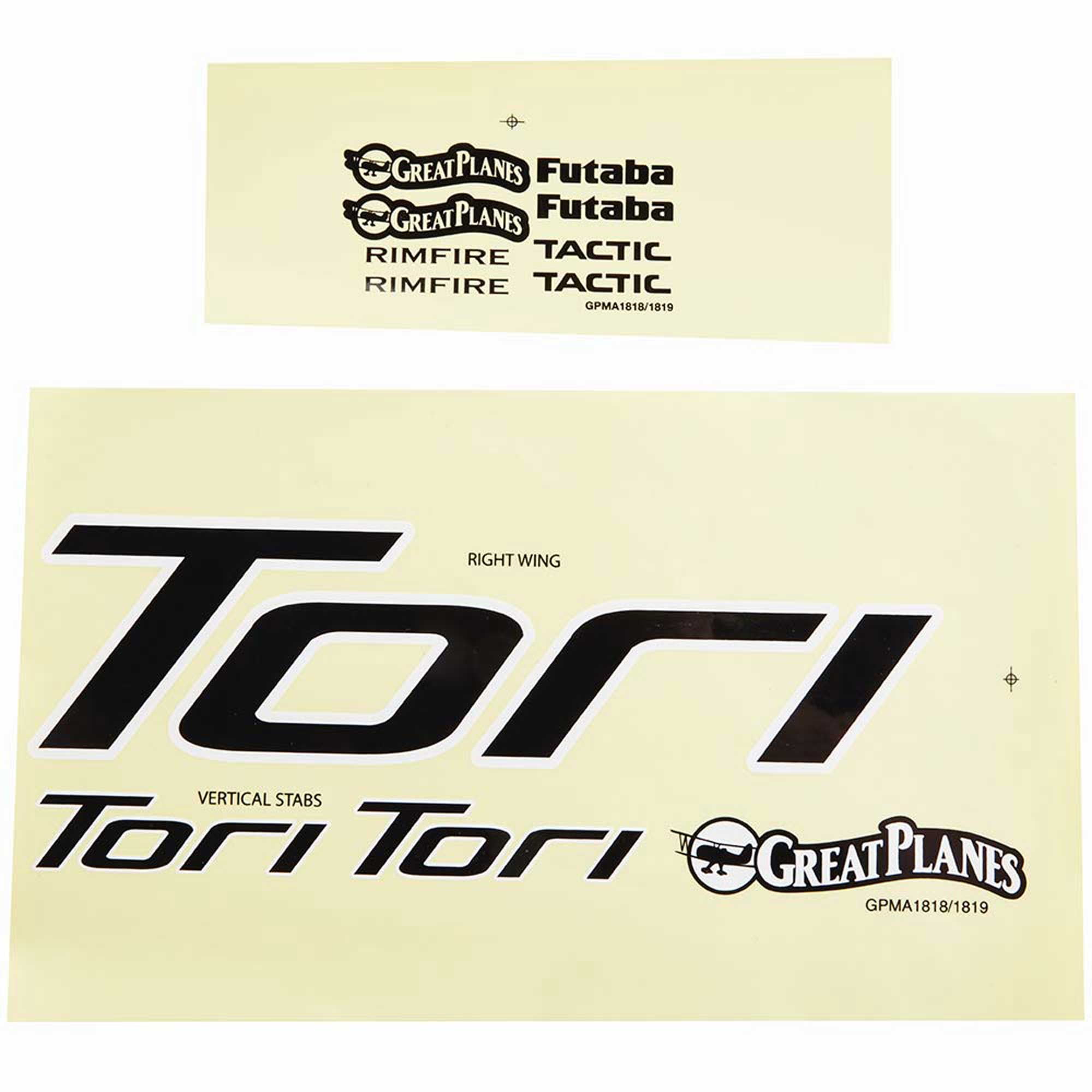 Great Planes Decals Tori 2M EP Sailplane GPMA4408 Replacement Airplane ...