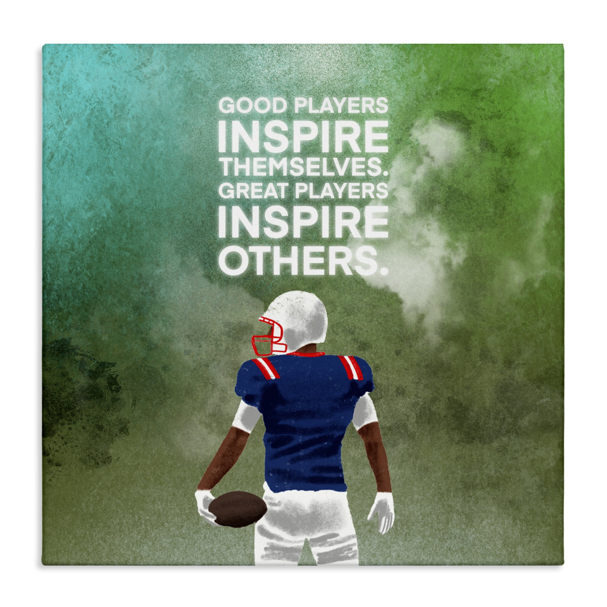 Stupell Industries Great Players Inspiring Athlete Quote Canvas Wall ...