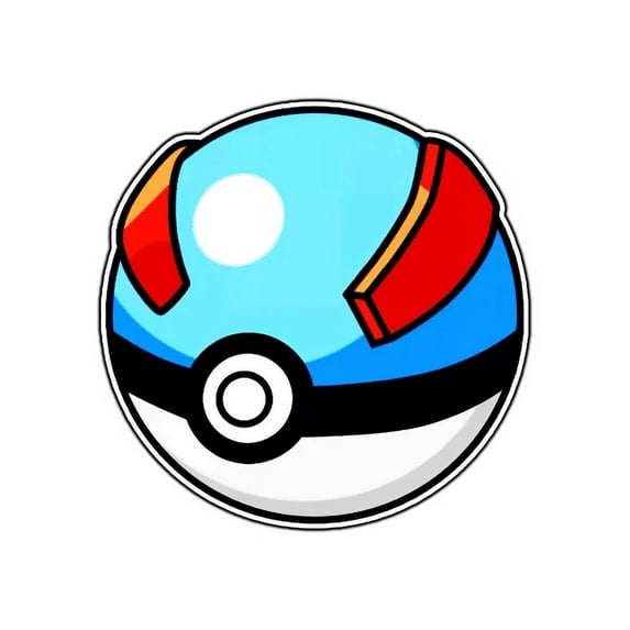 Great Poke Ball Waterproof Sticker Phone Decal Water Bottle Stickers ...
