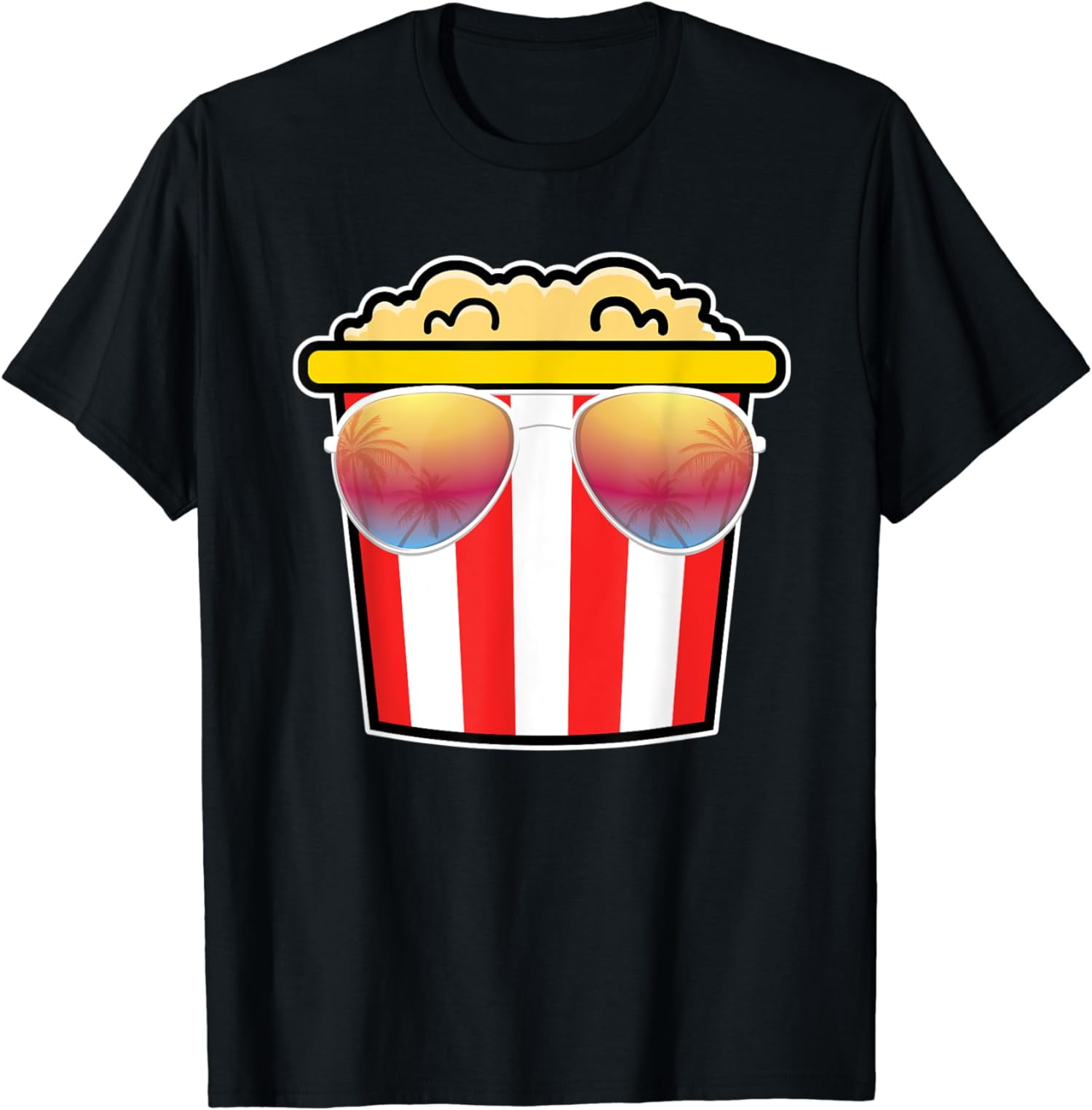 Great Popcorn Box With Shades Design Snack Lover T-Shirt - Walmart.com
