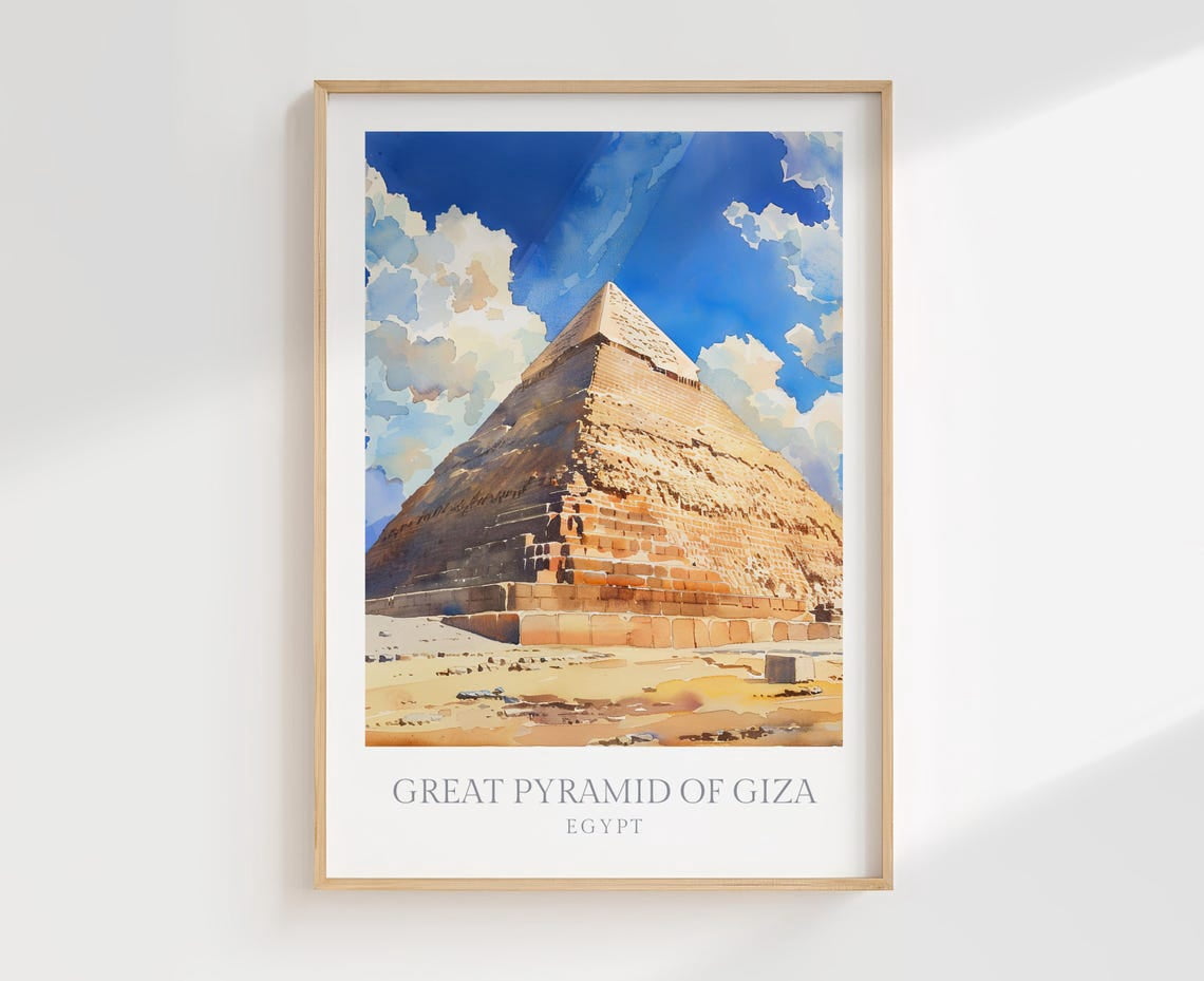 Great Pyramid Of Giza Wall Decor Egypt Poster Poster, Unframed Size ...
