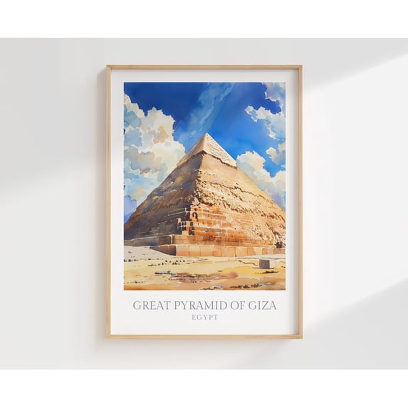 Great Pyramid Of Giza Wall Decor Egypt Poster Poster, Unframed Size ...