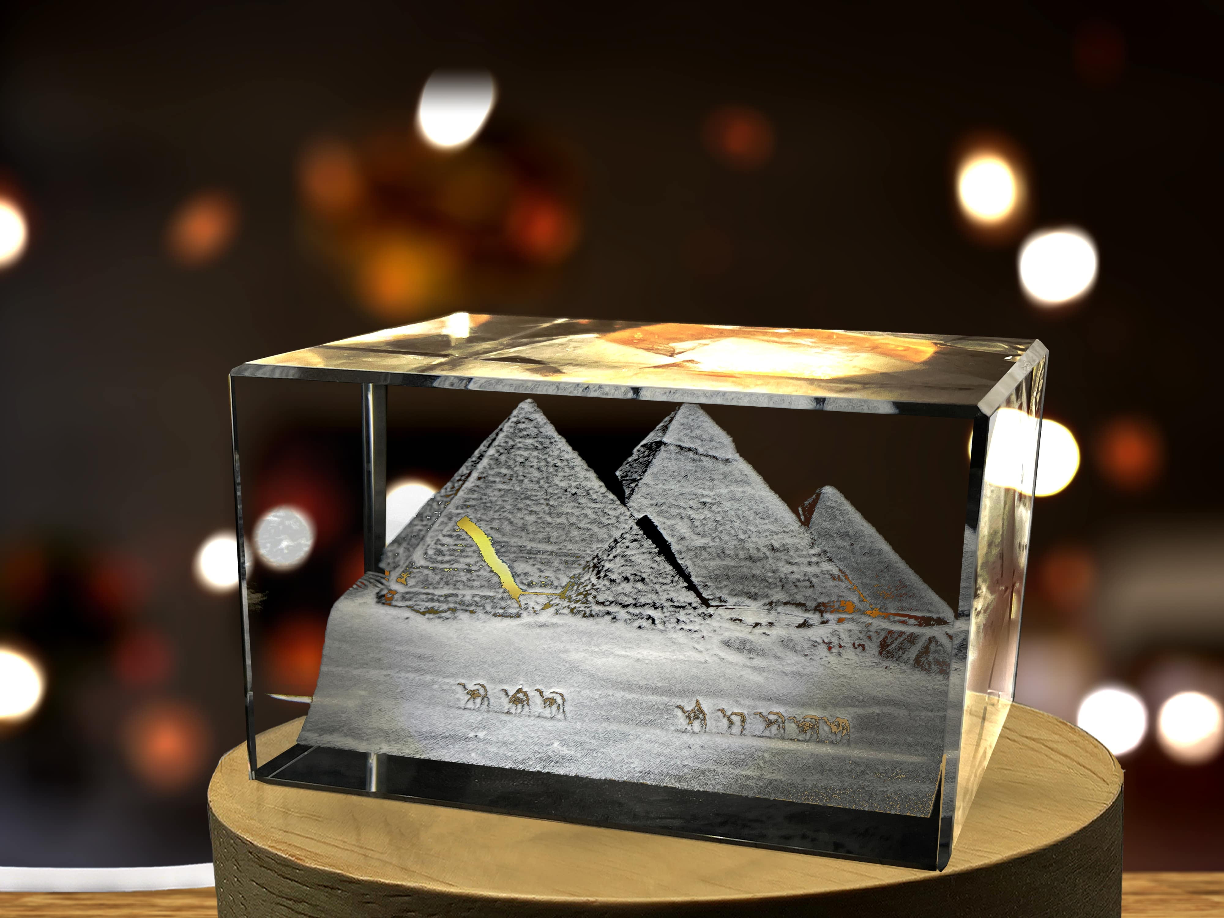 Great Pyramid of Giza 3D Engraved Crystal Keepsake Souvenir - Walmart.com
