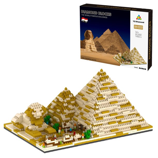 Great Pyramid of Giza Egypt Micro Block Building Set 1456 pcs - Walmart ...