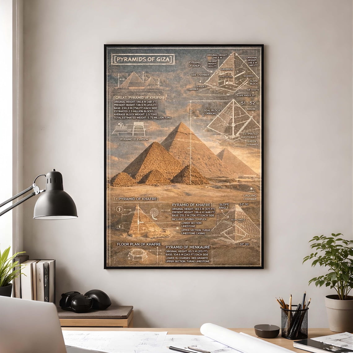 Great Pyramids Of Giza BlueAncient Egypt Art Archaeology History ...