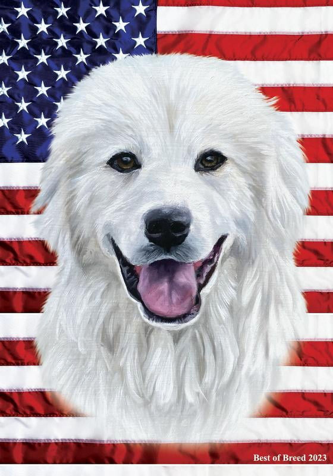 Great Pyrenees - Best of Breed All-American III House Flag is 28" x 40 ...