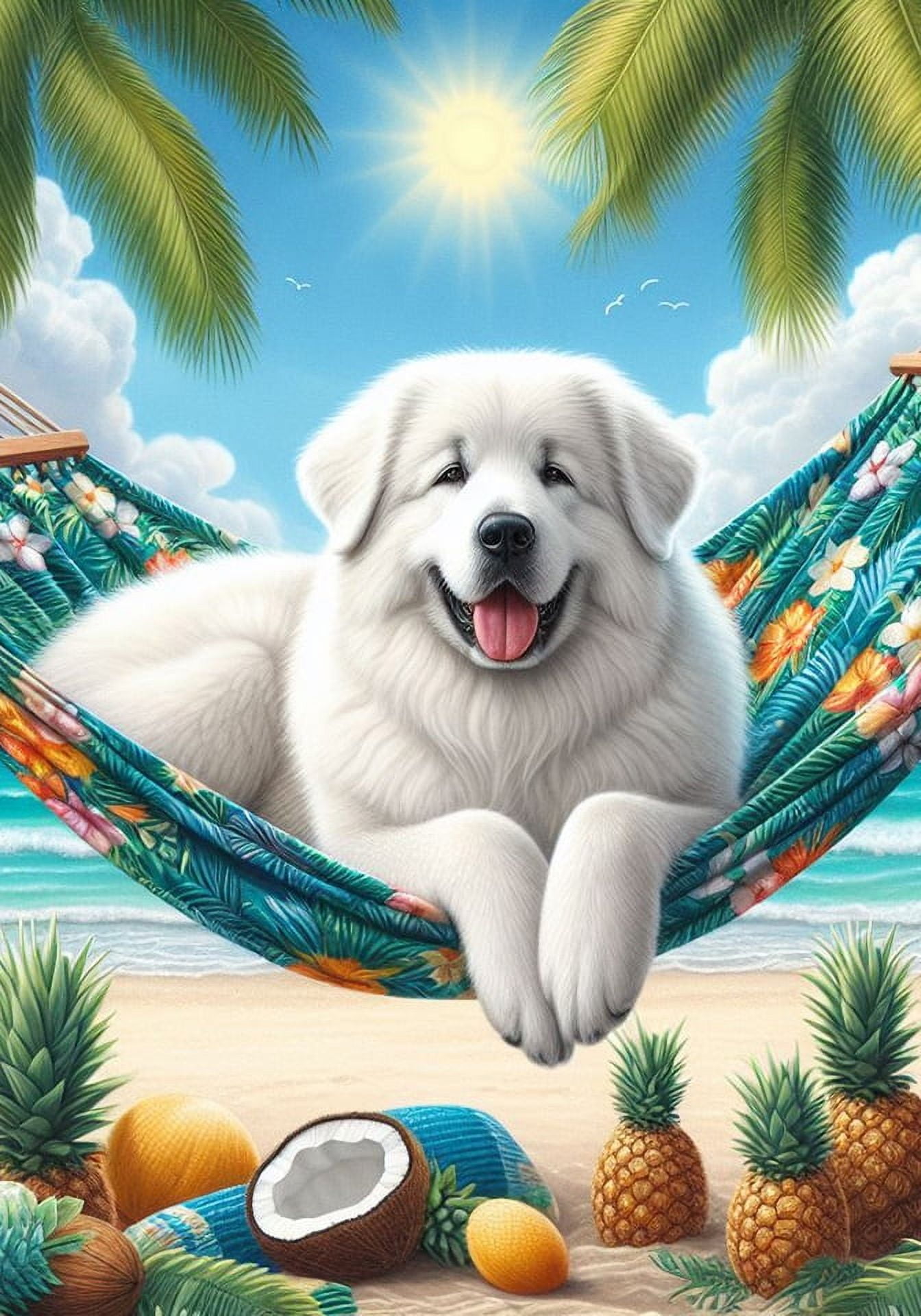 Great Pyrenees - Best of Breed DCR Summer Garden Flag 12" x 17 ...