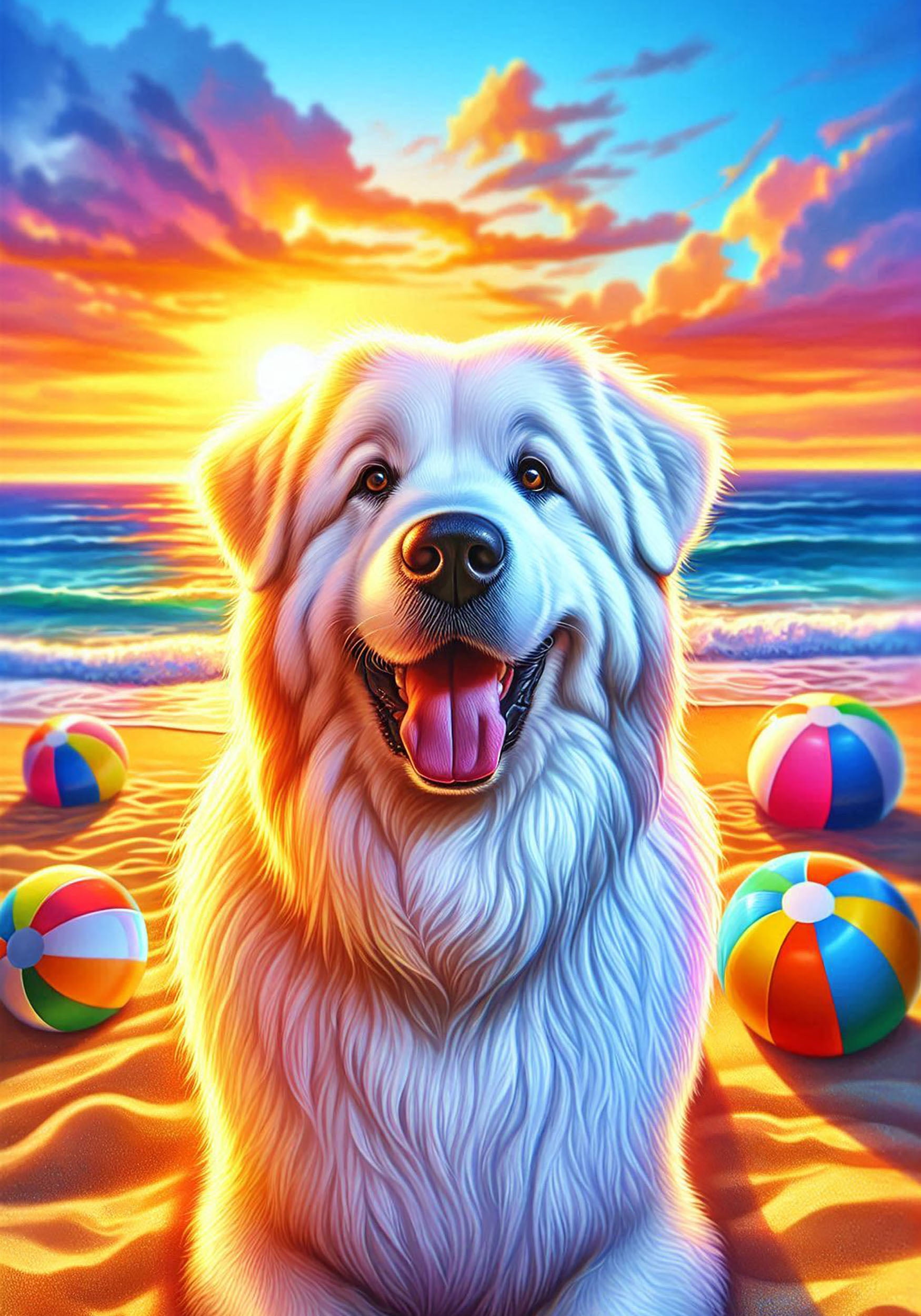 Great Pyrenees - Best of Breed DCR Summer Sunset Outdoor Garden Flag 12 ...