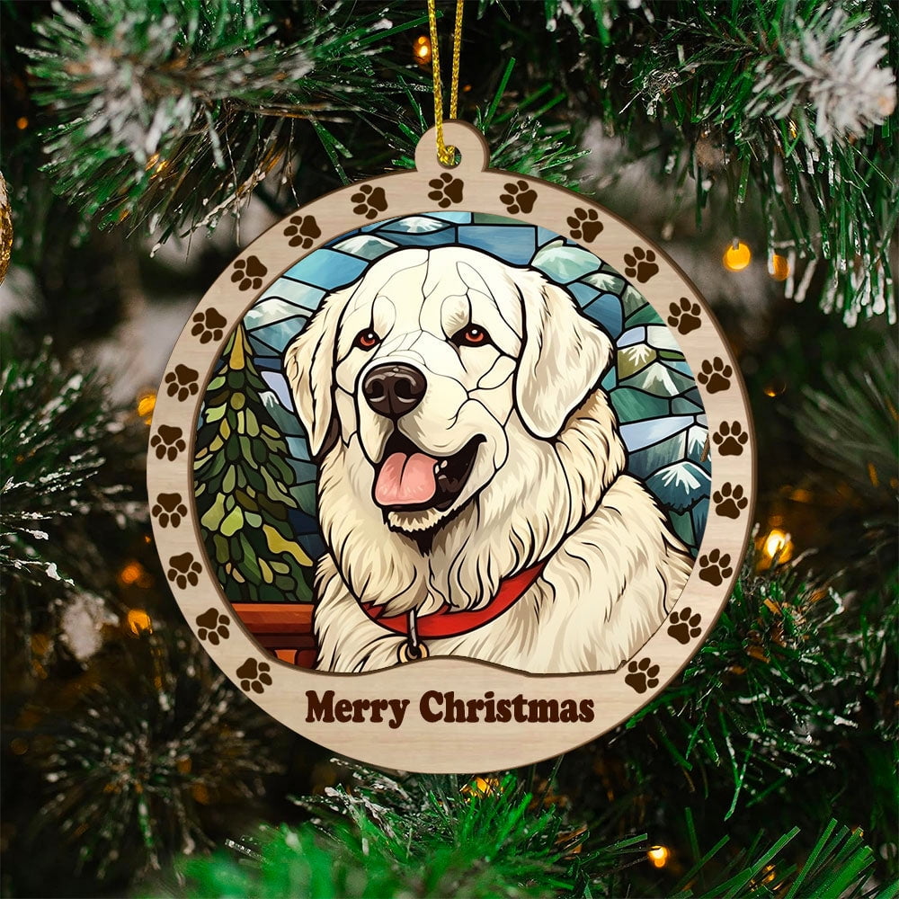 Great Pyrenees Christmas Dog Ornament, Great Pyrenees Dog Christmas ...