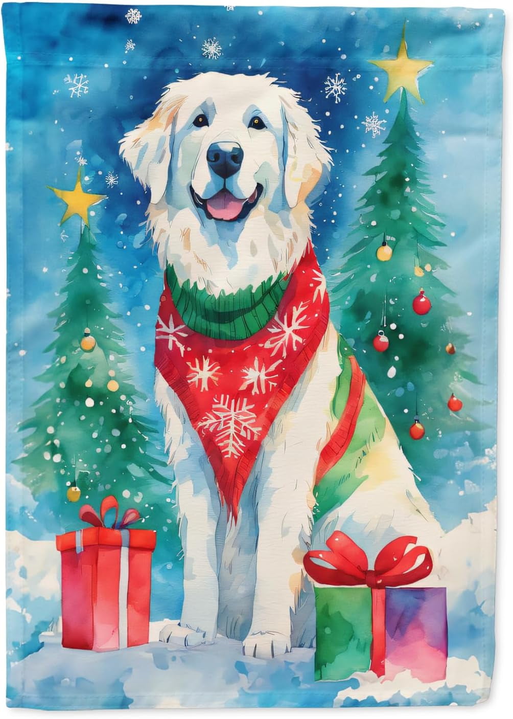 Great Pyrenees Christmas Garden Flag Mailbox Flag Decorative Yard Flag ...
