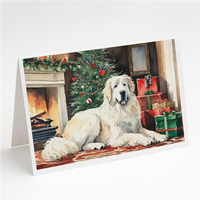 Great Pyrenees Cozy Christmas Greeting Cards Pack of 8 7 in x 5 in ...