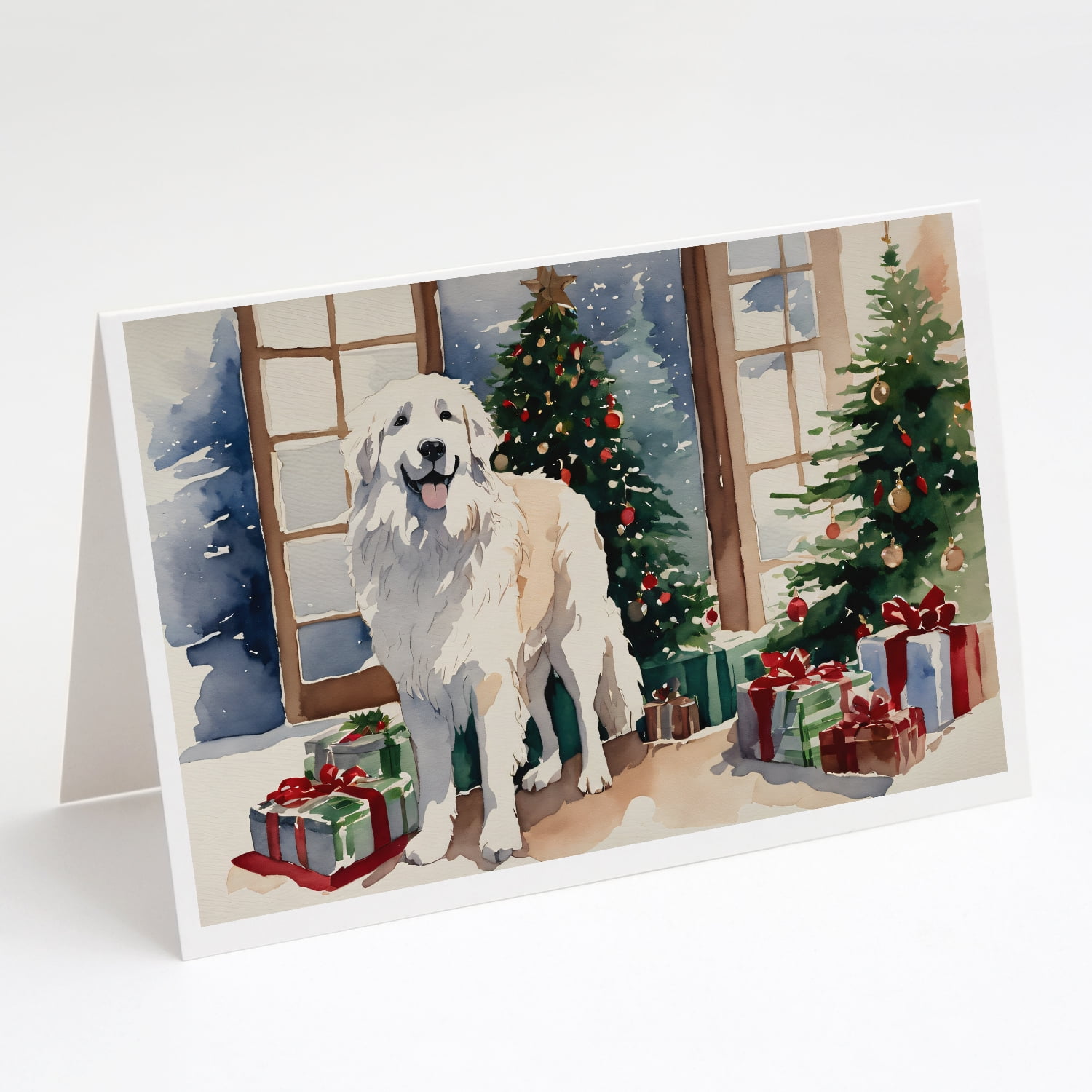 Great Pyrenees Cozy Christmas Greeting Cards Pack of 8 7 in x 5 in ...