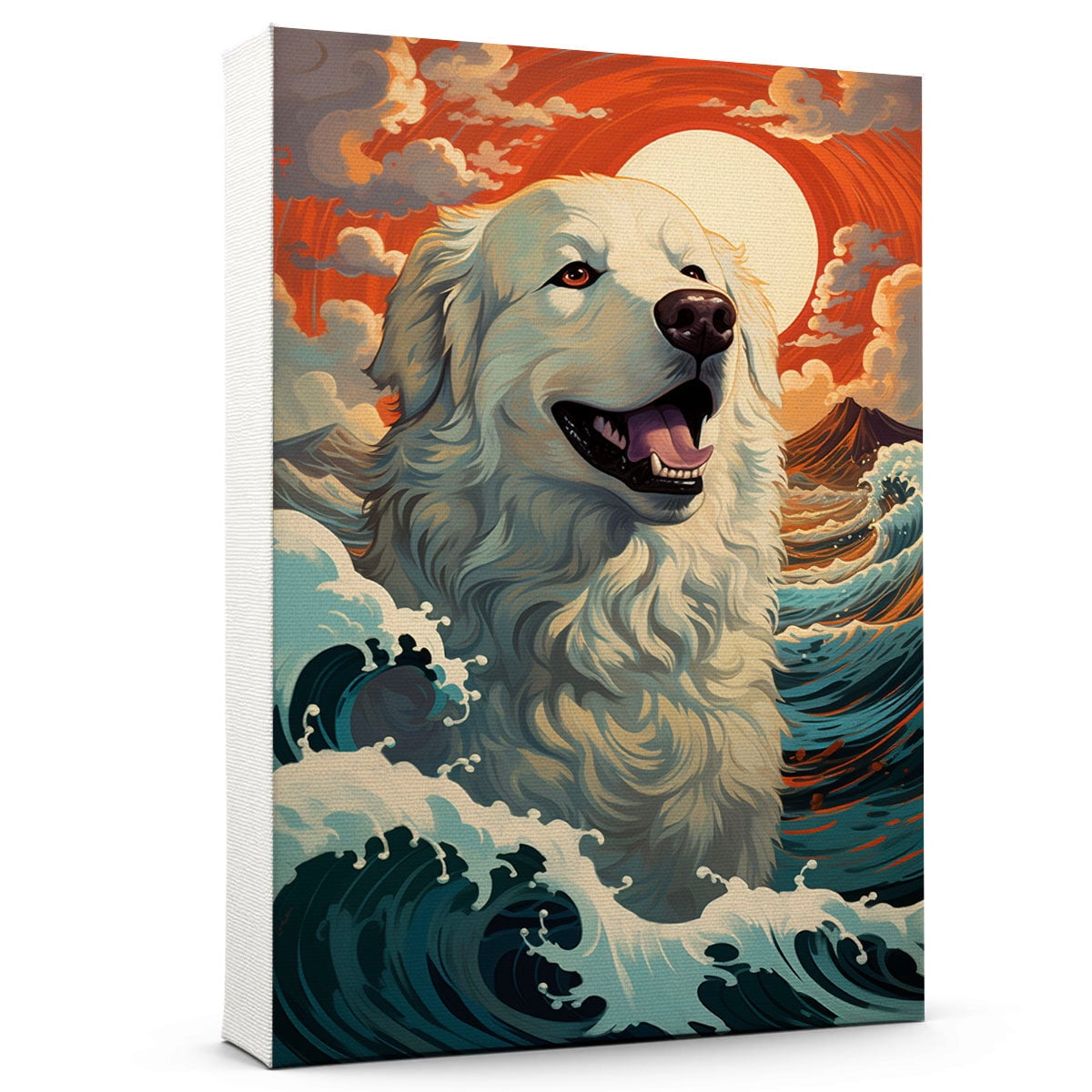 Great Pyrenees Dog Canvas for Classroom, Home Decor, Fine Art Prints ...