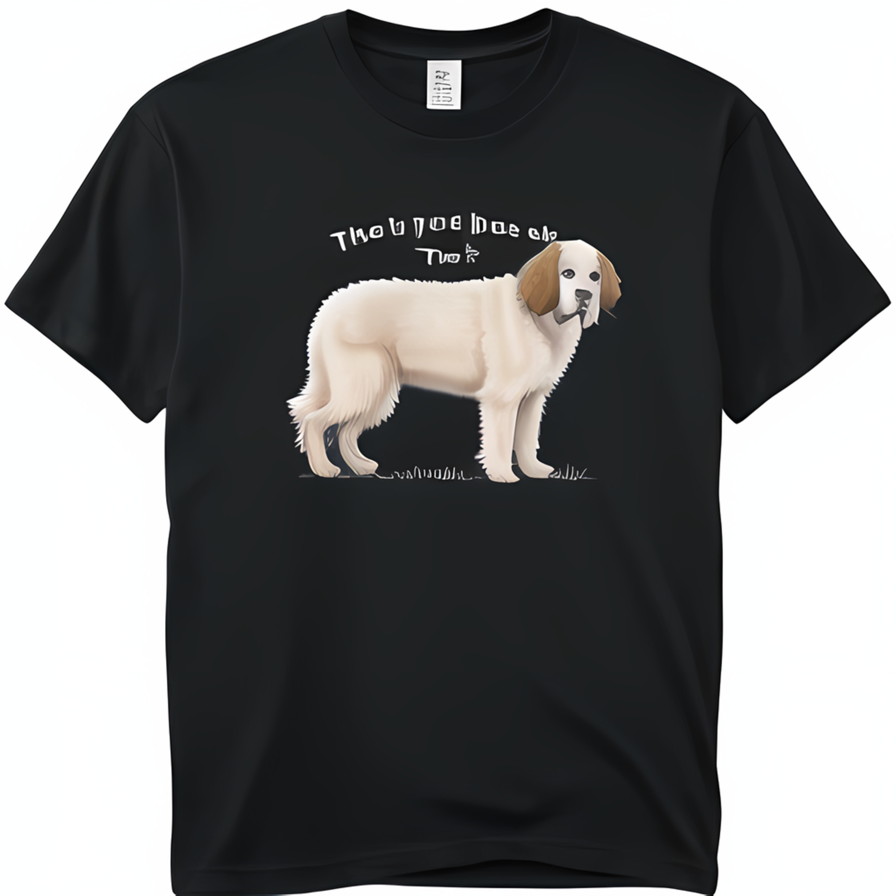 Great Pyrenees Dog Illustration T-Shirt The Greek Short Hair Design ...