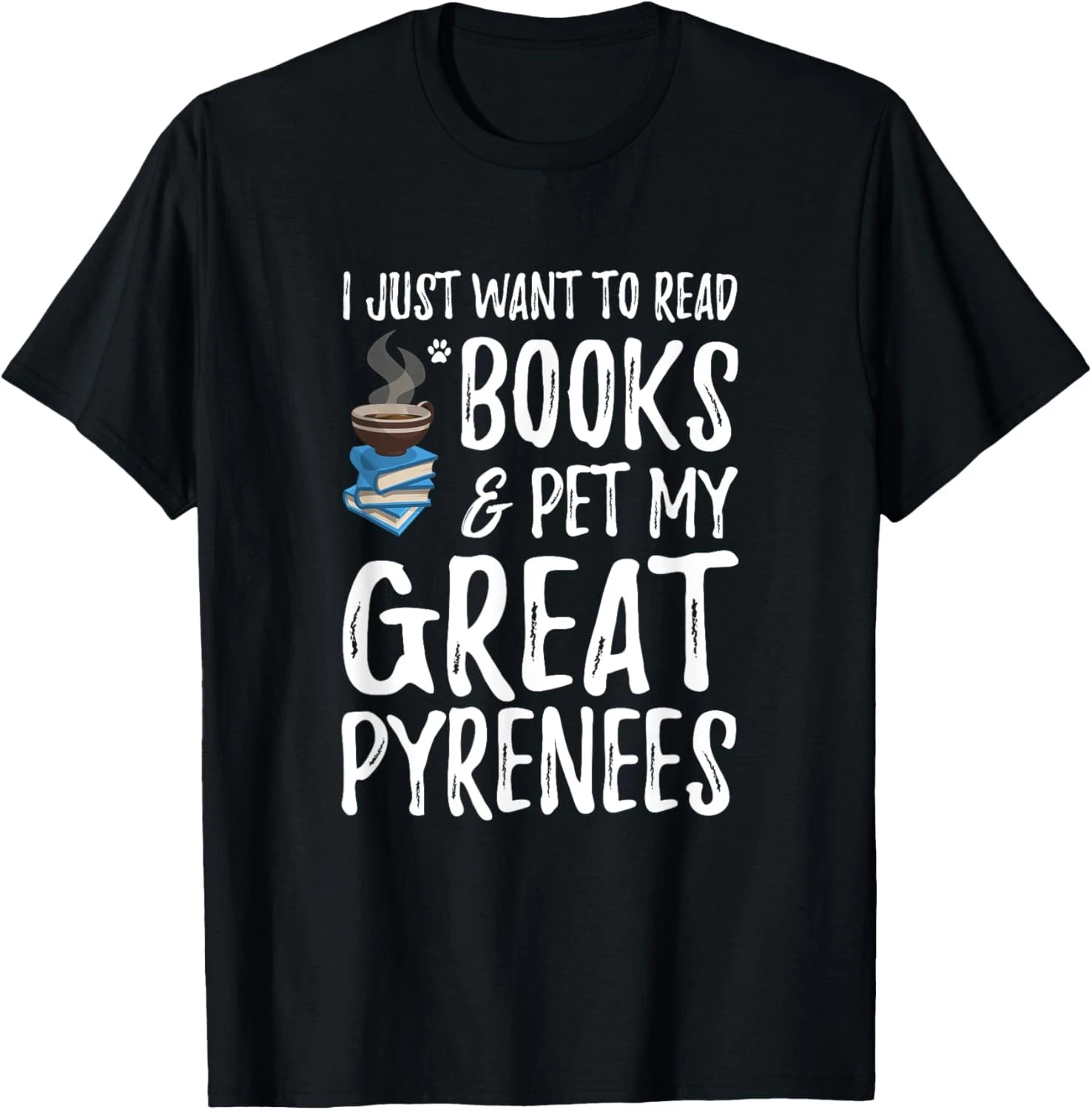 Great Pyrenees Dog Lover Funny Book Reading Pup Mom Humor Unisex T ...