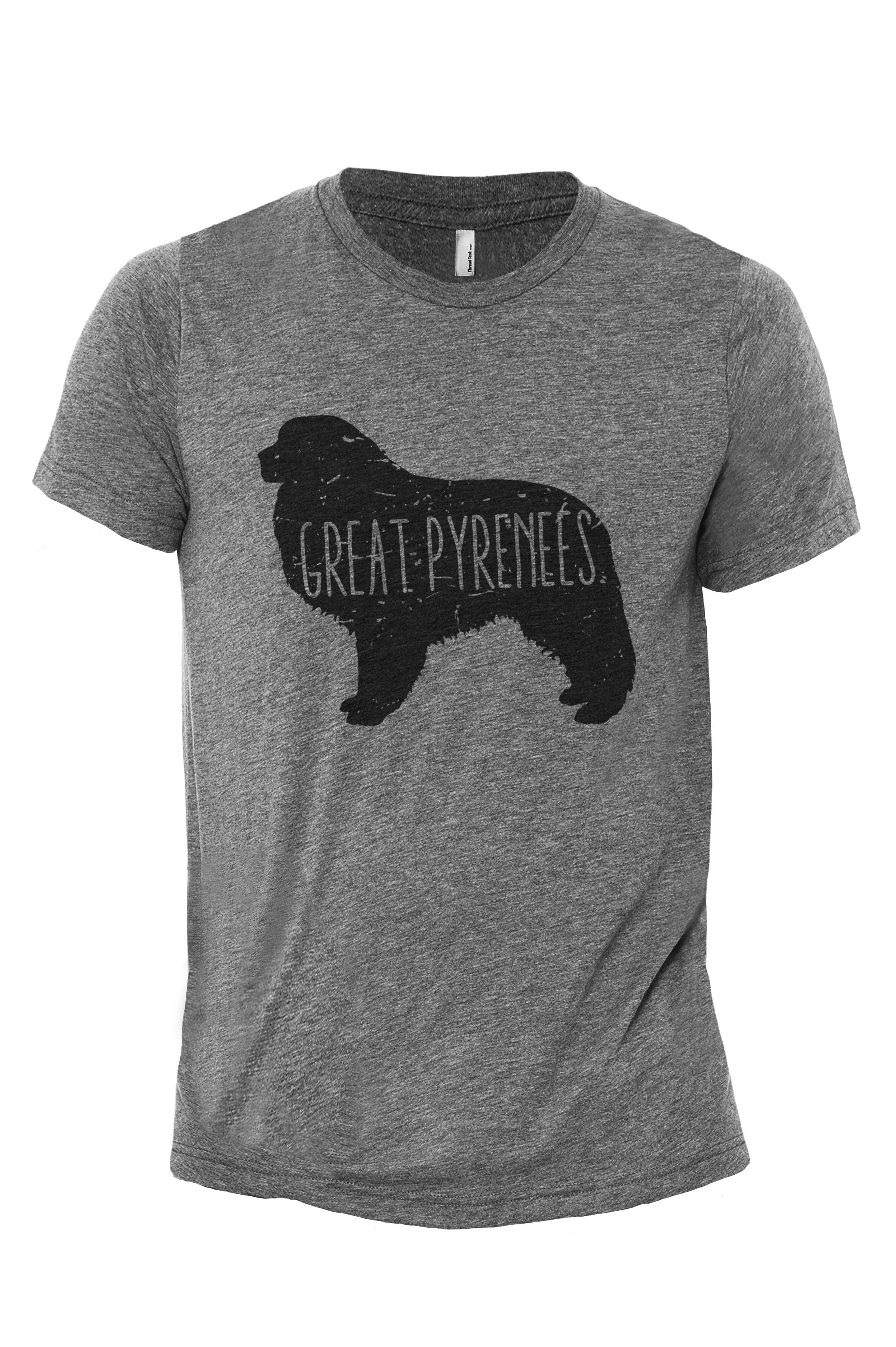 Great Pyrenees Dog Silhouette Men's Modern Fit Fun Casual T-Shirt ...