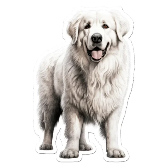 Great Pyrenees Dog Sticker Phone Decal Water Bottle Stickers Car Decals ...
